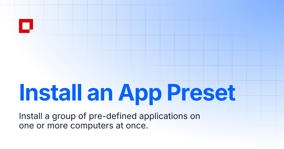 Install An App Preset Faronics Deploy Documentation 6500