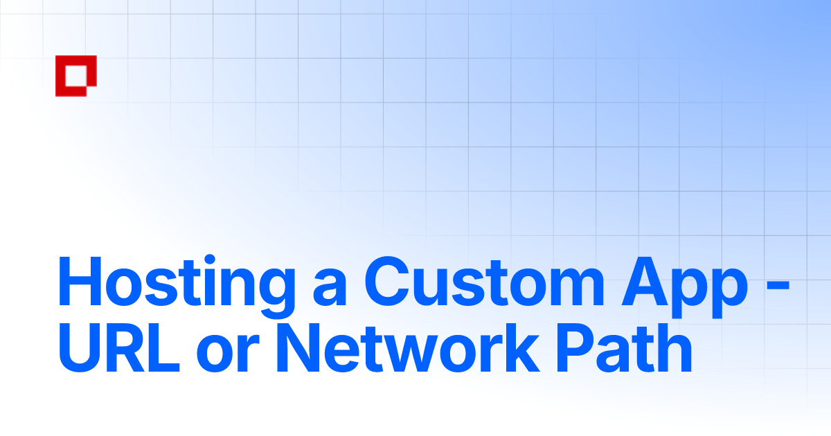Hosting a Custom App - URL or Network Path | Faronics Deploy Documentation