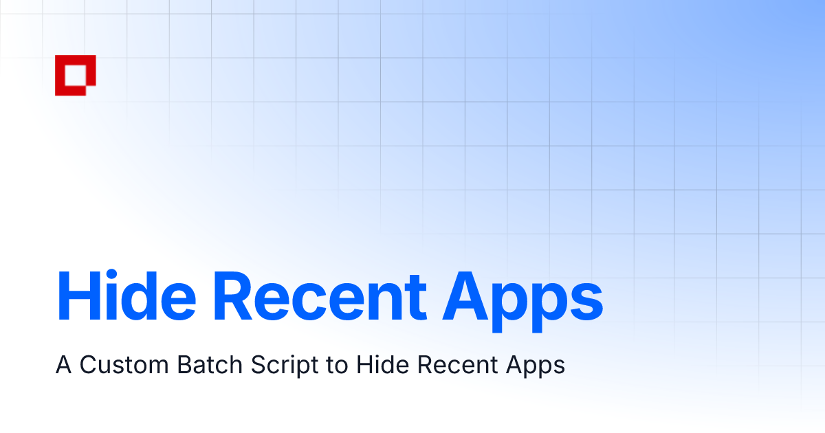 Hide Recent Apps | Faronics Deploy Documentation