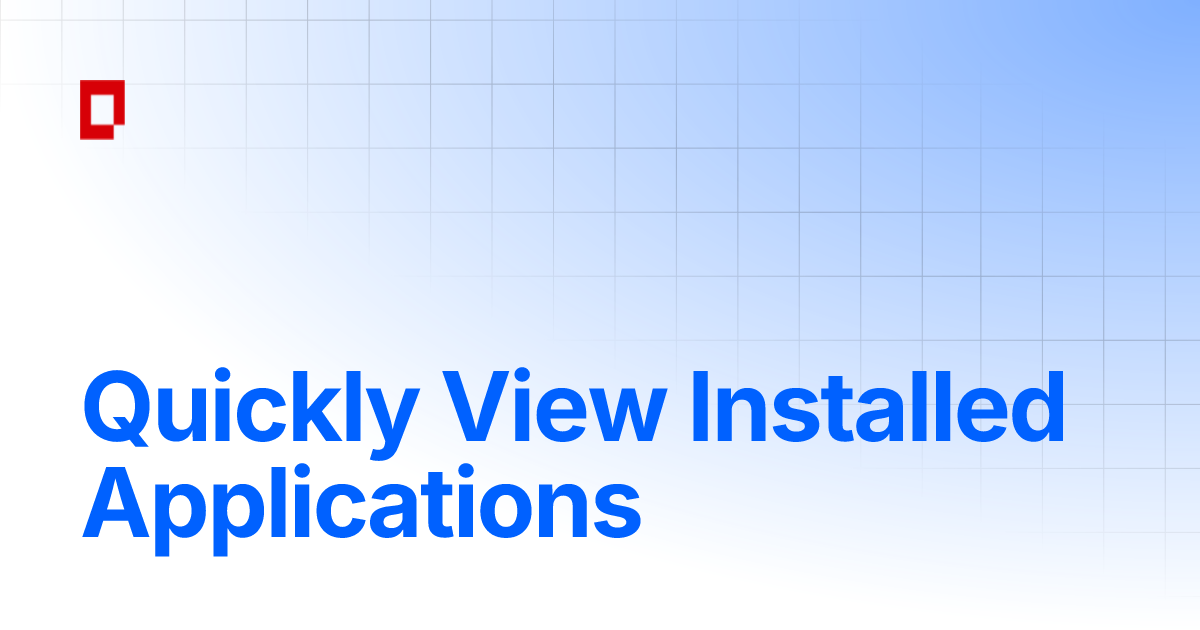 Quickly View Installed Applications | Faronics Deploy Documentation Quickly View Installed Applications | Faronics Deploy Documentation