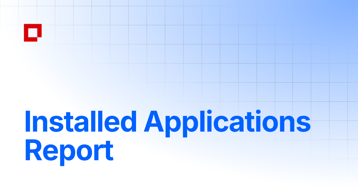Installed Applications Report Faronics Deploy Documentation