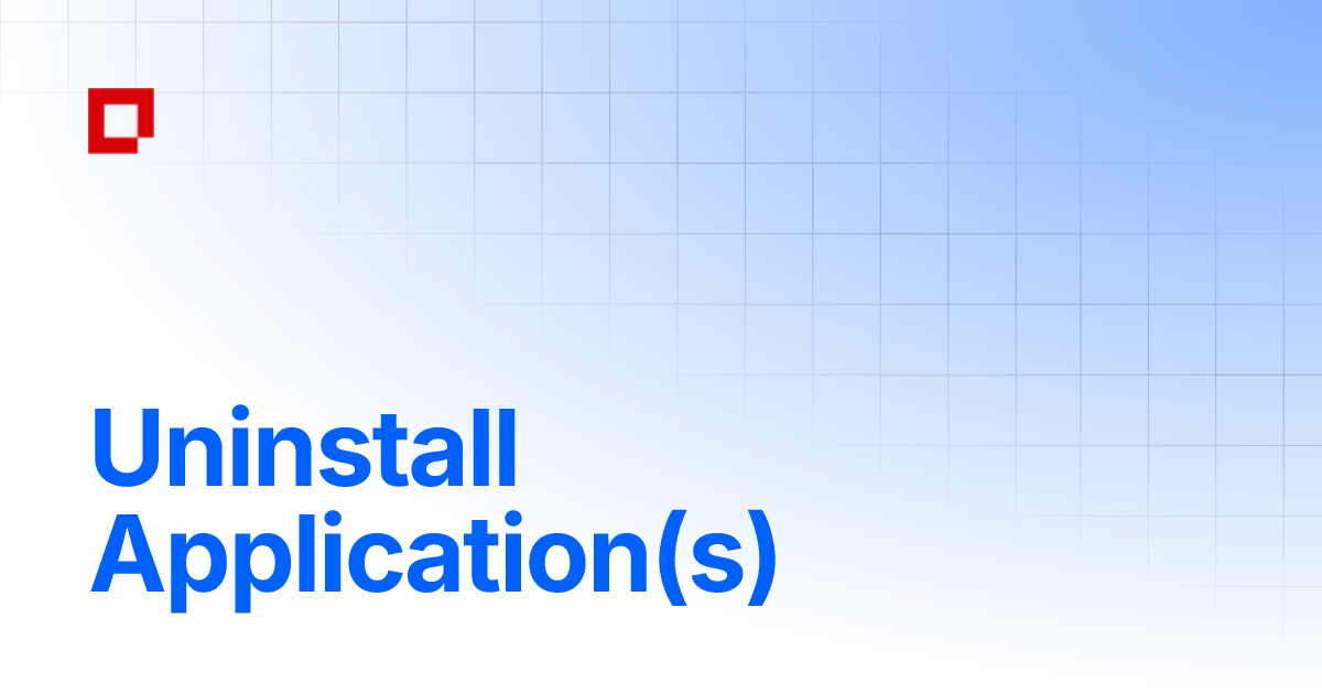 Uninstall Application(s) | Faronics Deploy Documentation