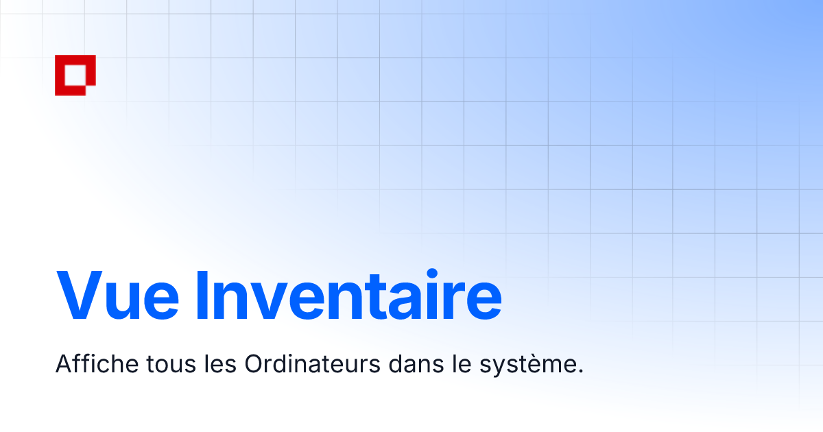 Vue Inventaire | Faronics Deploy Documentation