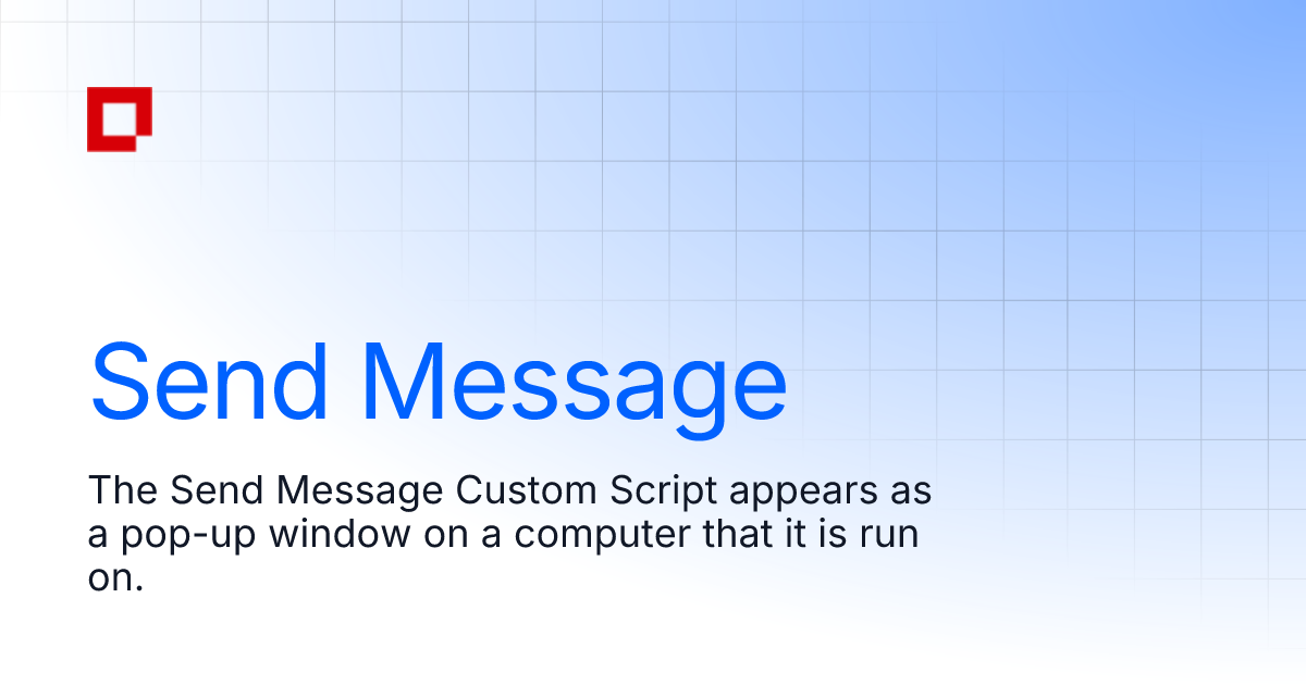 Send Message | Faronics Deploy Documentation